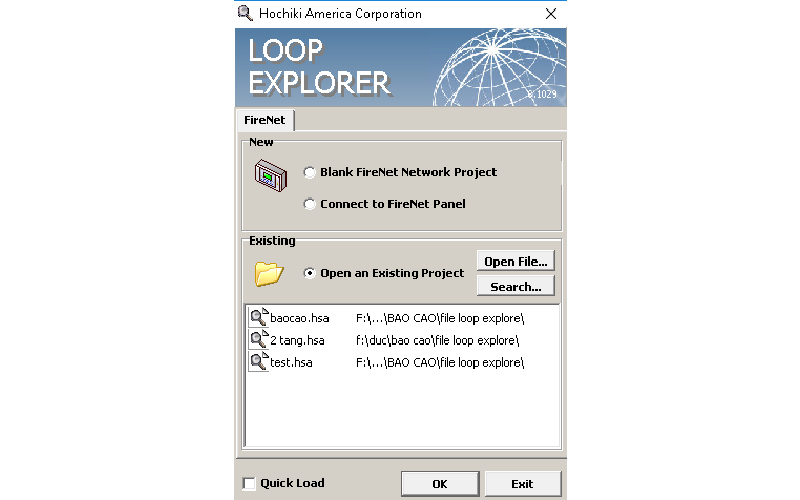 LOOP EXPLORER - Phần mềm lập trình tủ báo cháy Hochiki